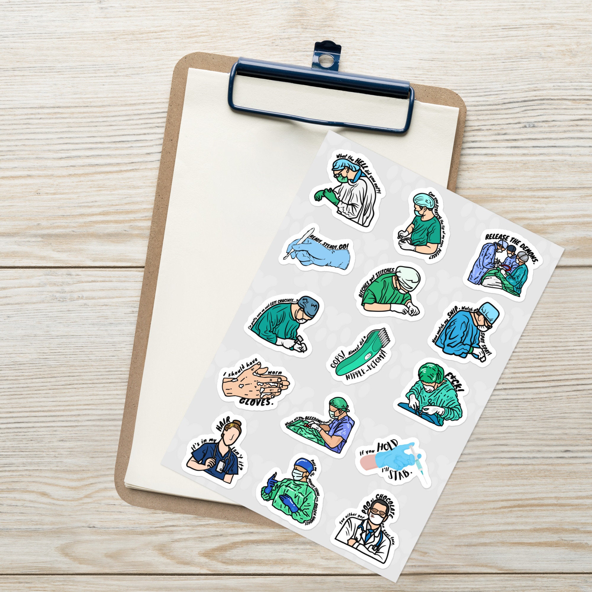 Ultimate Veterinary Funny Stickers Collection Pack Veterinary Day Gift ...