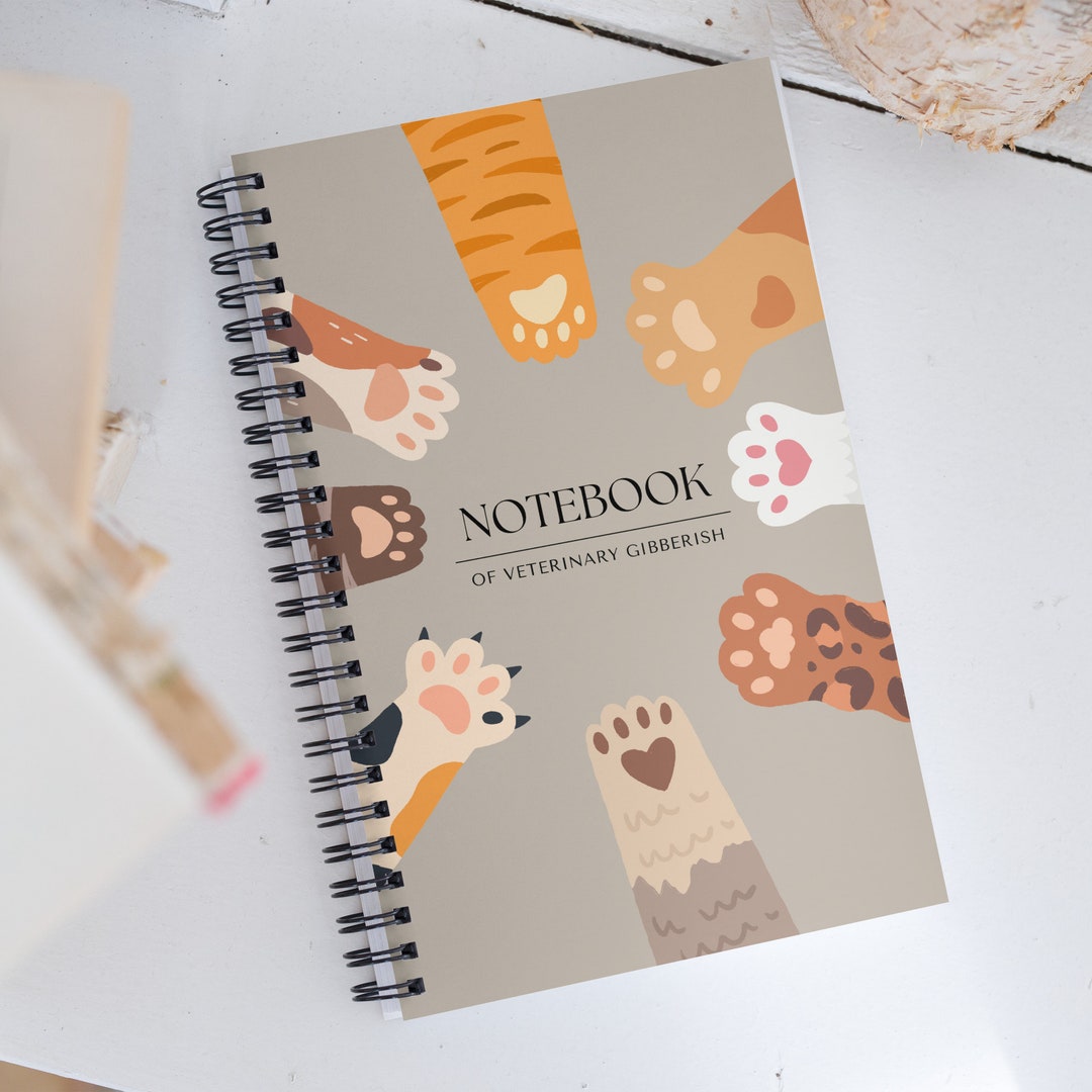 Dotted Page Spiral Notebook - Veterinary Gibberish - Veterinary ...