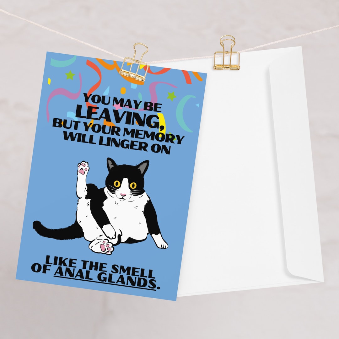 Veterinary Themed Leaving Card ANAL GLANDS! - Veterinary Hospital, New ...