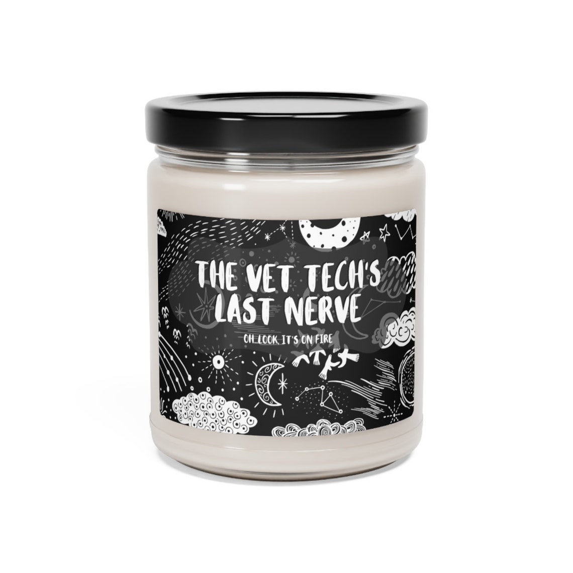 The Vet Tech's Last Nerve... Oh, Look, It's on Fire! Glass Jar Candle ...