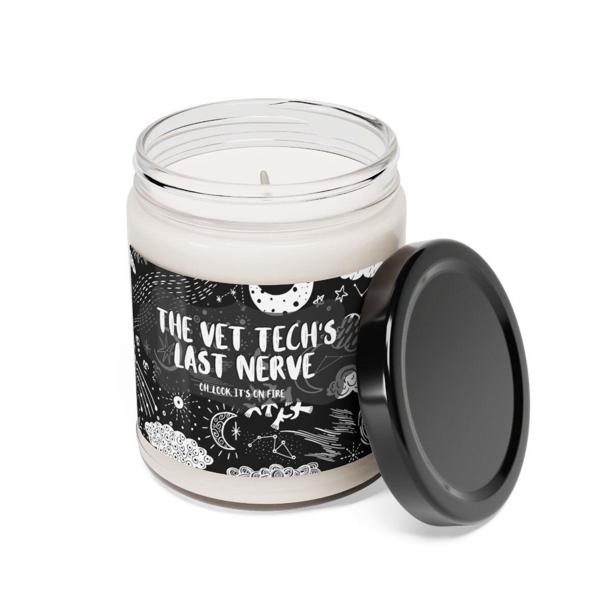 The Vet Tech's Last Nerve... Oh, Look, It's on Fire! Glass Jar Candle ...