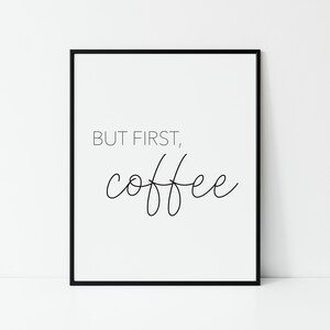 But First Coffee | Coffee Bar Sign | Kitchen Wall Art | Coffee Station ...