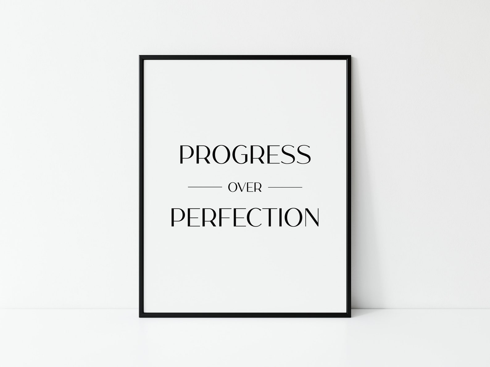 Progress Over Perfection | Office Wall Print | Office Decor ...