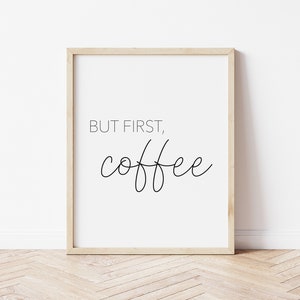 But First Coffee | Coffee Bar Sign | Kitchen Wall Art | Coffee Station ...