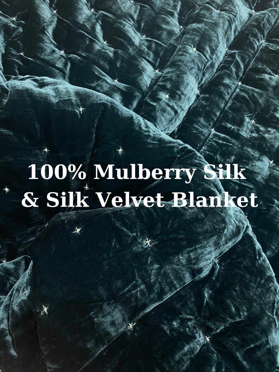 100% Mulberry Silk Velvet Throw Blanket Quilt, Luxury Silk Velvet ...