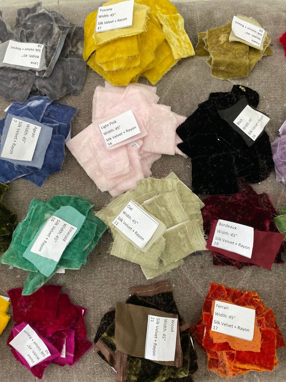 Silk Velvet Sample All Color Silk Velvet Swatch Sample Apparel | Etsy