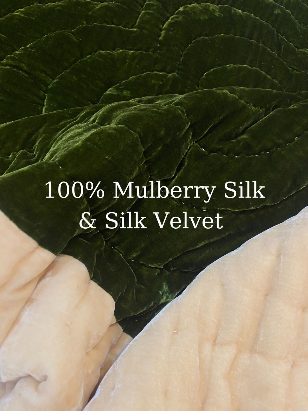 100% Mulberry Silk Velvet Throw Blanket Quilt, Luxury Silk Velvet ...