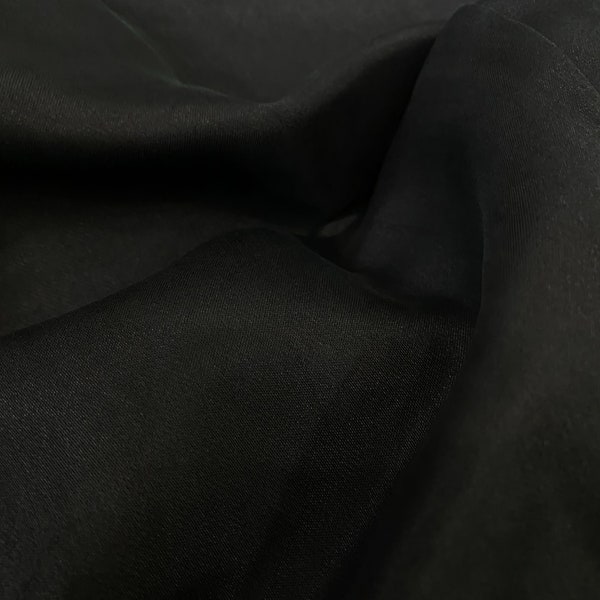 Black Silk Fabric - Etsy