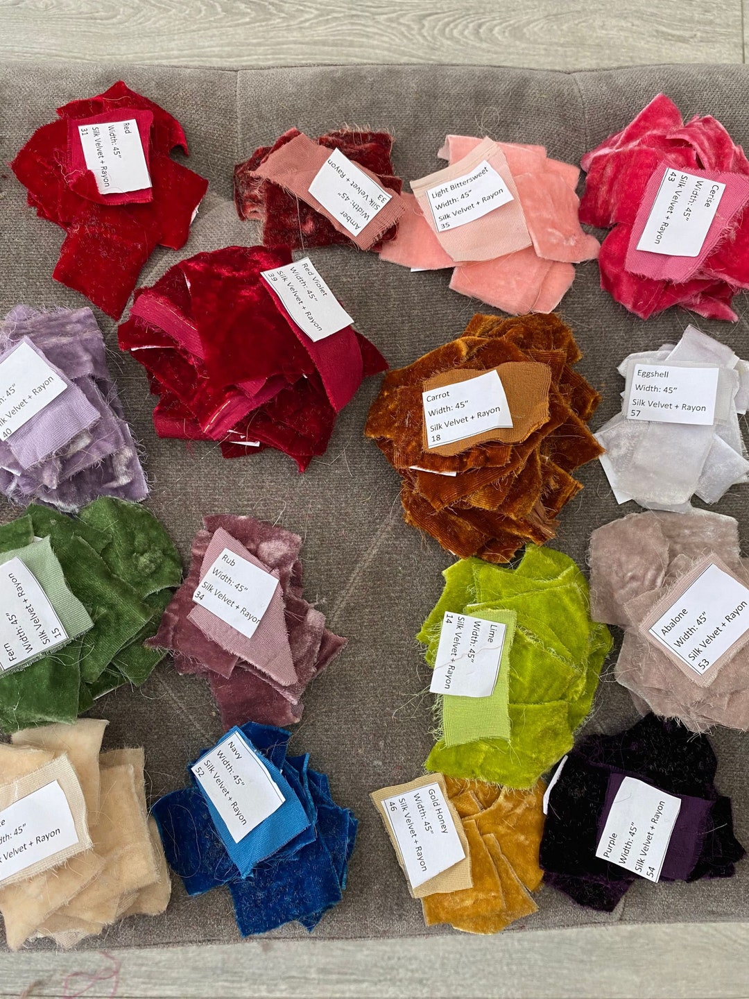 Silk Velvet Sample All Color Silk Velvet Swatch Sample Apparel - Etsy