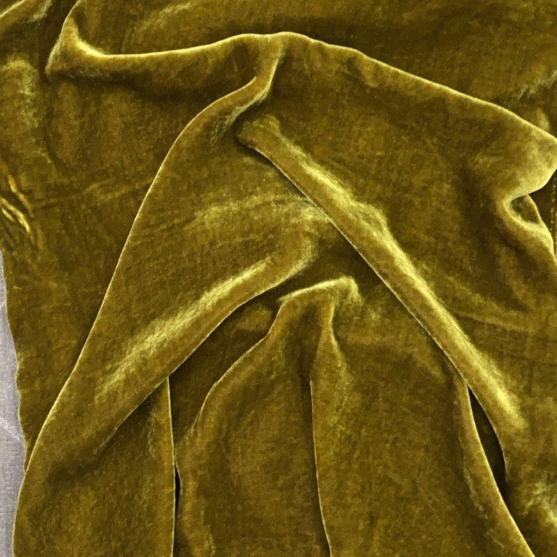 Yellow Velvet Fabric - Etsy