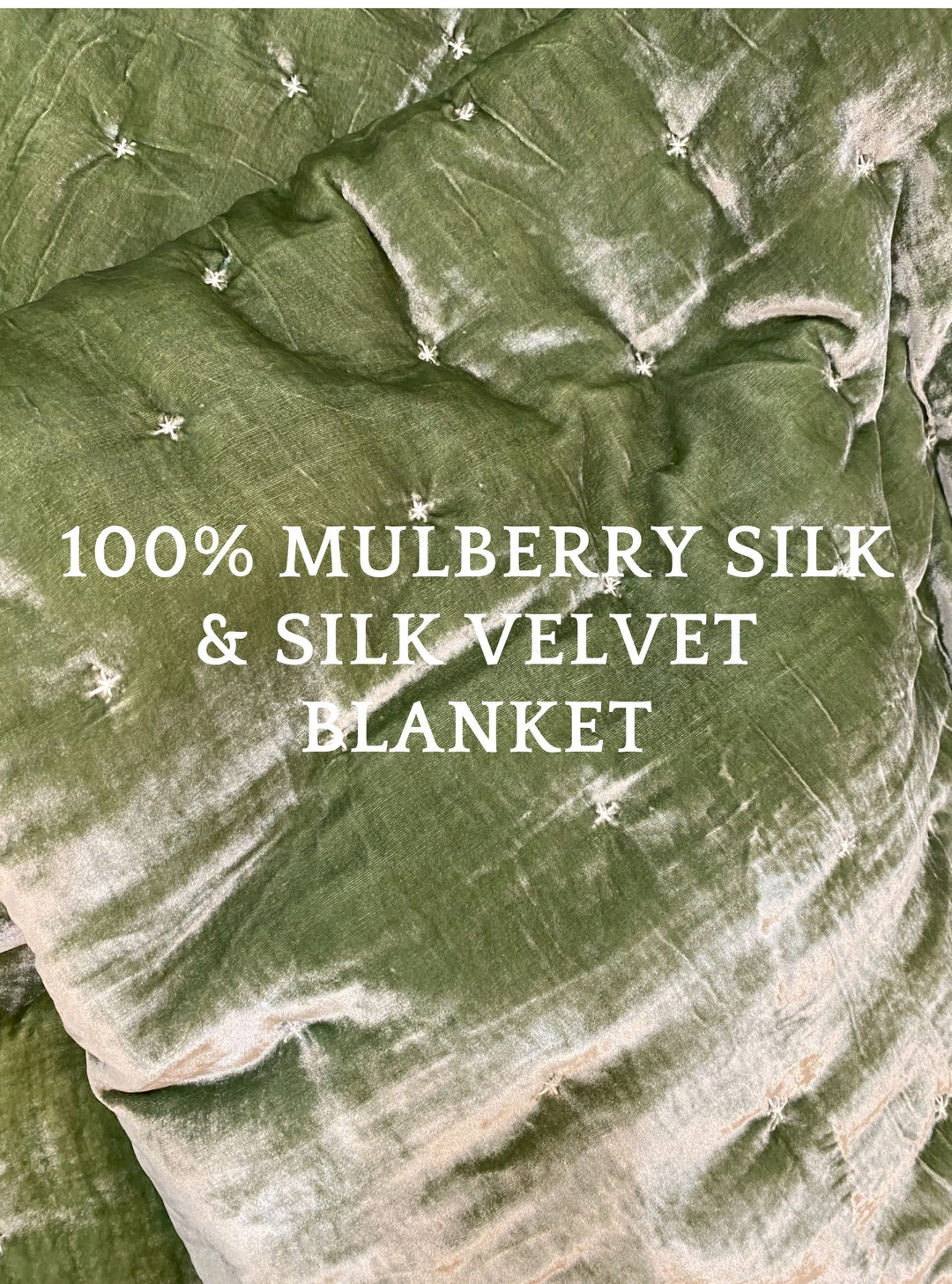 Pure Mulberry Silk Velvet Throw Blanket Quilt, Velvet Spread Luxury ...