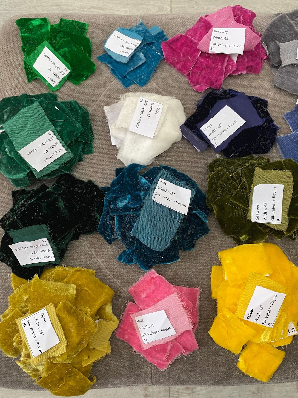 Silk Velvet Sample All Color Silk Velvet Swatch Sample Apparel | Etsy