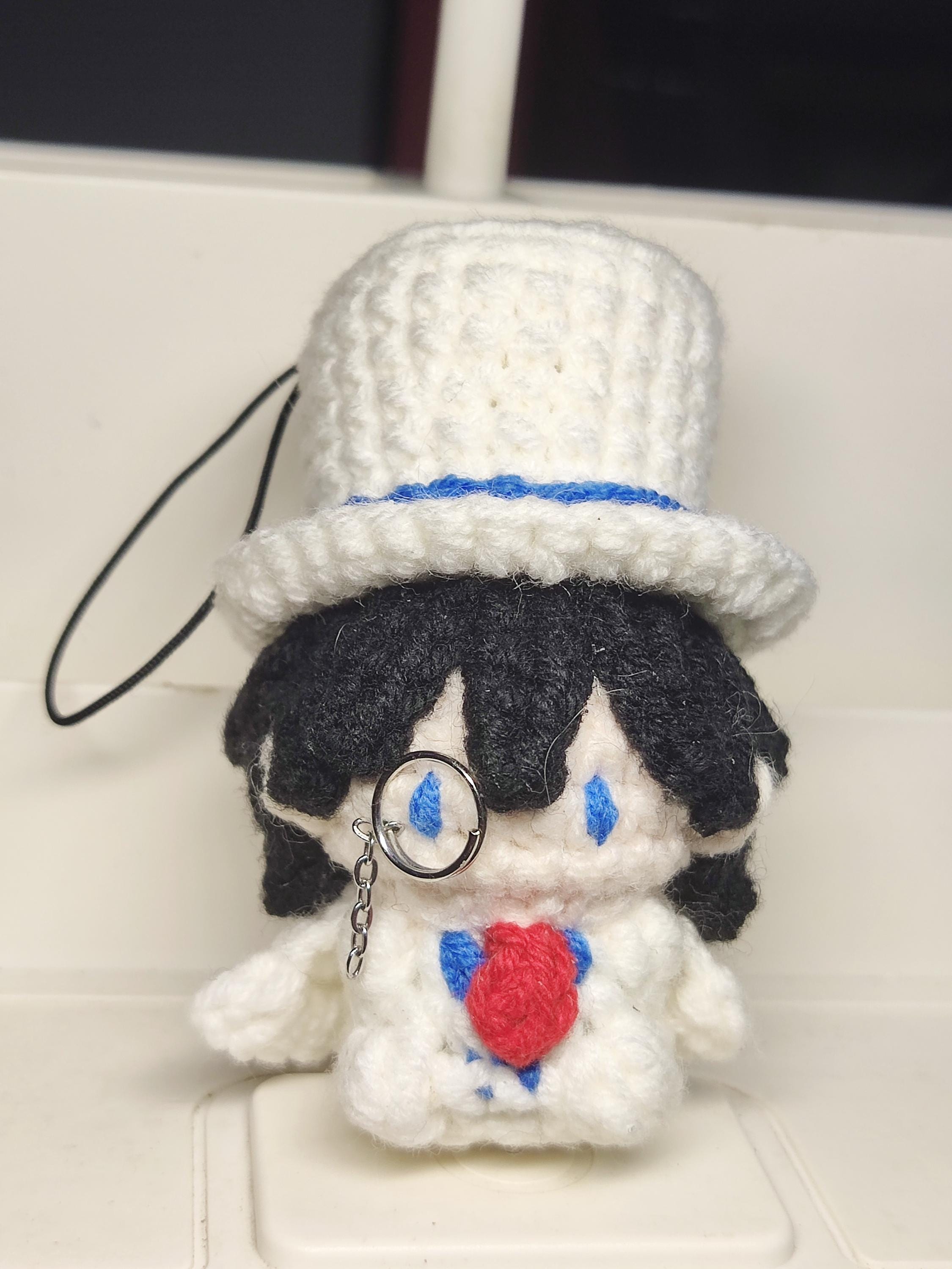 Crochet Kaito Kid Keychain - Anime Handmade Keychain - Etsy
