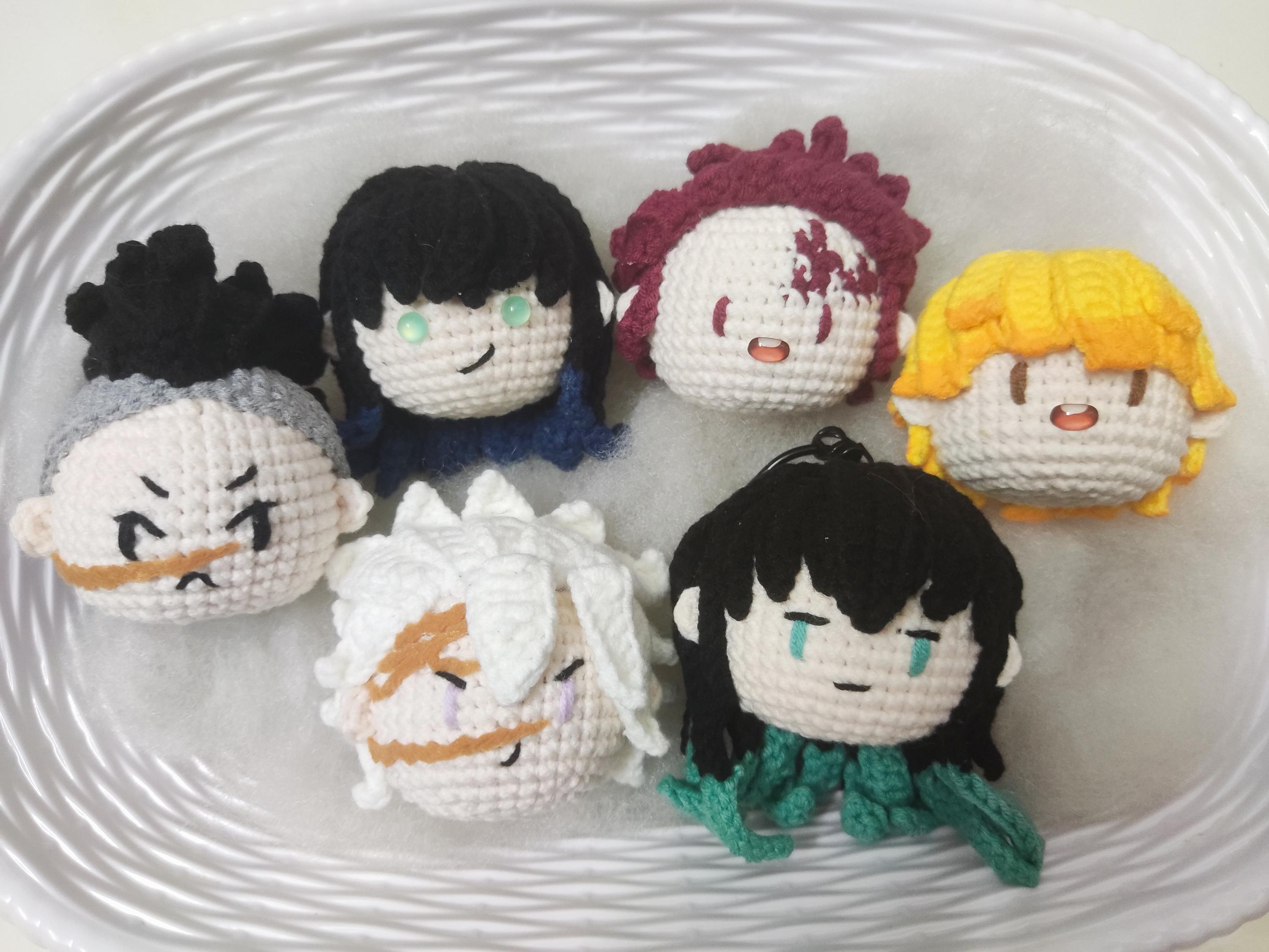 Crochet Mochi Kimetsu No Yaiba Handmade Keychain Made to Order - Etsy