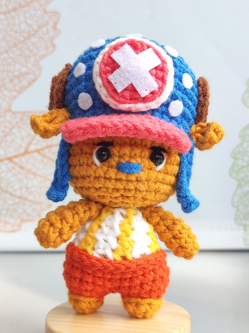 Crochet One Piece Keychain Anime Handmade Keychain Tony Tony Chopper - Etsy