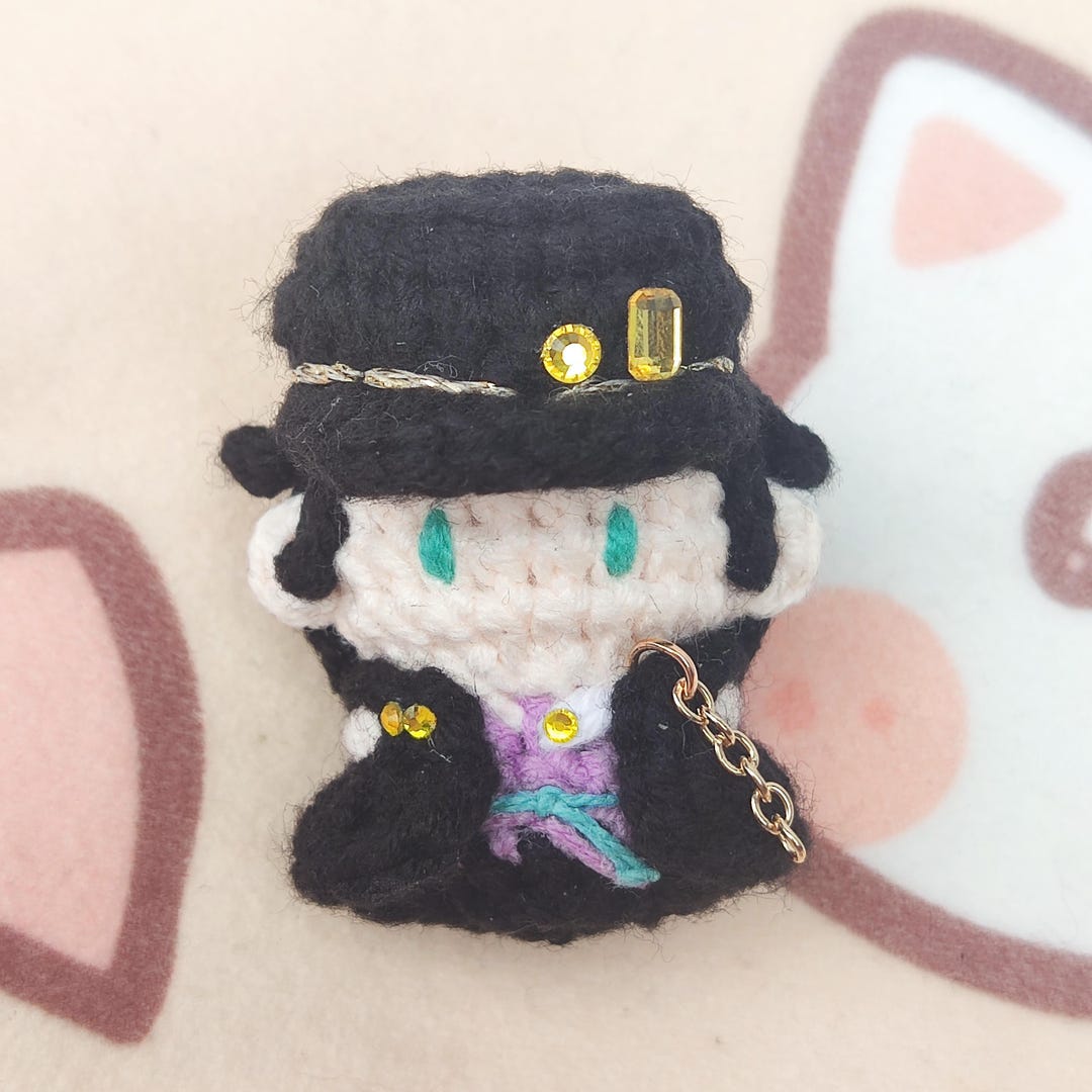 Anime Inspired - Bizarre Anime Plushie - Crochet Mini Chibi Tough Boy ...