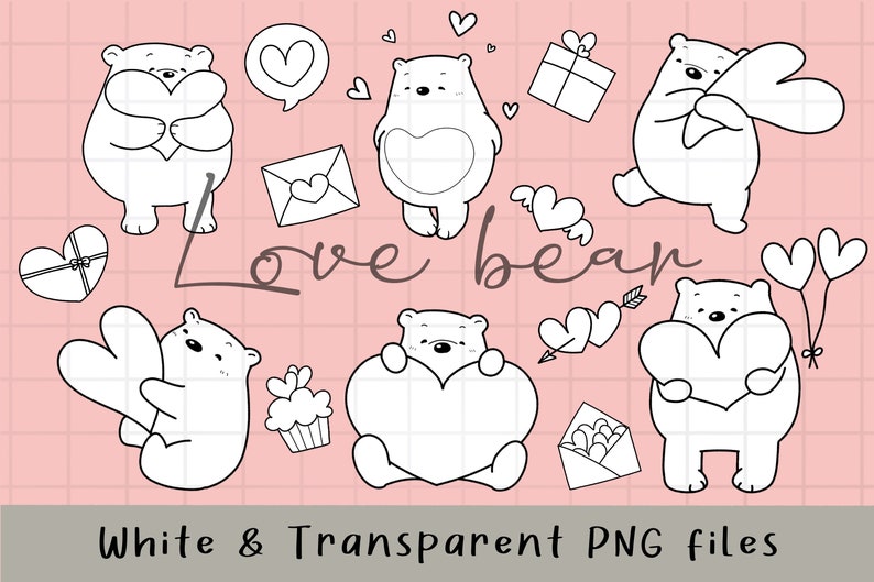 Love Bear Clipart, Valentine's Day Teddy Bear, Teddy Bear Clipart, Love ...