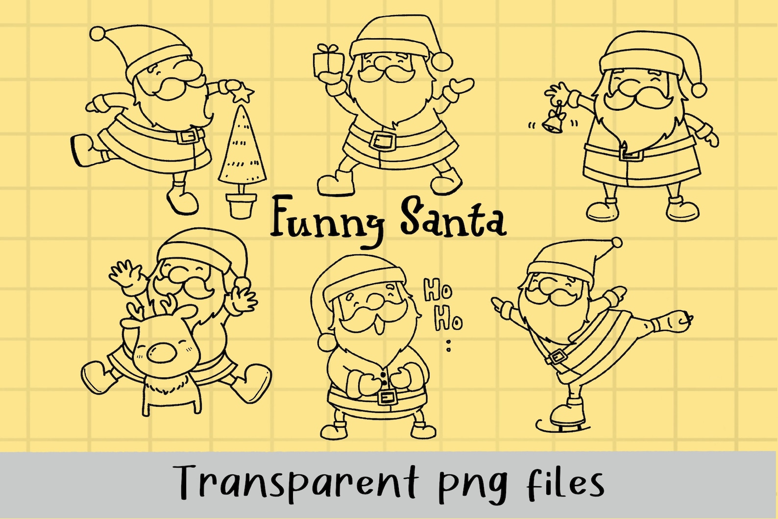 Funny Santa Clipart, Cute Santa Claus Clipart, Merry Christmas Clipart ...