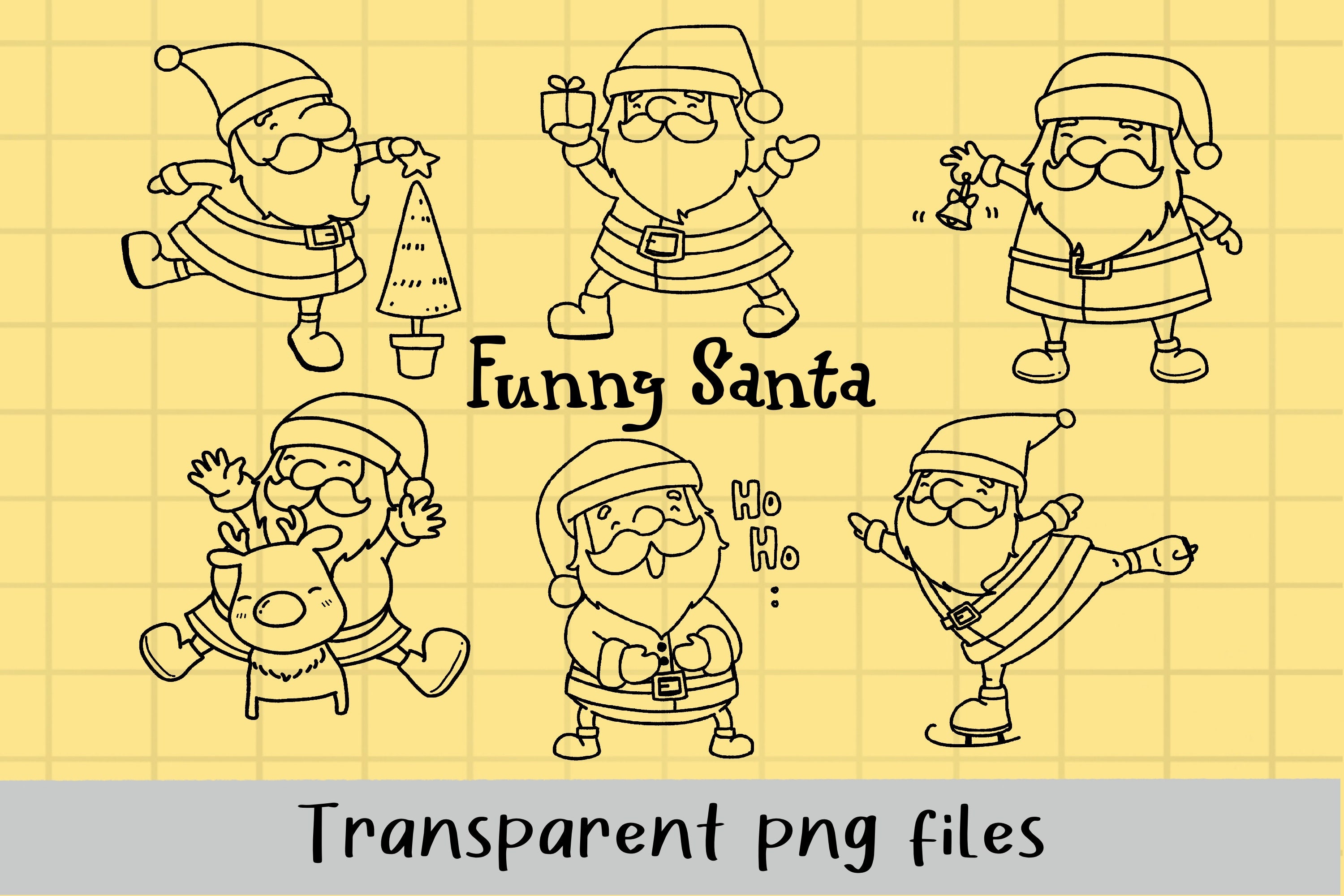 Funny Santa Clipart, Cute Santa Claus Clipart, Merry Christmas Clipart ...