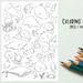Sea Life Clipart, Ocean Animal, Marine, Undersea, Aquarium, Outline ...