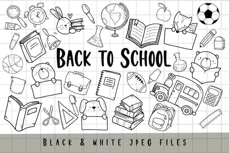 Back to School Clipart , Student, Teacher, Cute Clip Art , Doodle ...