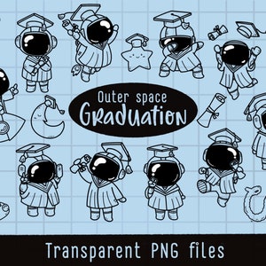 Astronaut Graduation Clipart, Outer Space Clipart, Planet, UFO ...