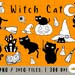 Witch Cat Clipart, Halloween Clipart, Pumpkin Png, Horror Kitty ...