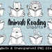 Woodland Animal Reading a Book Clipart, Book Lover Animal Clipart ...
