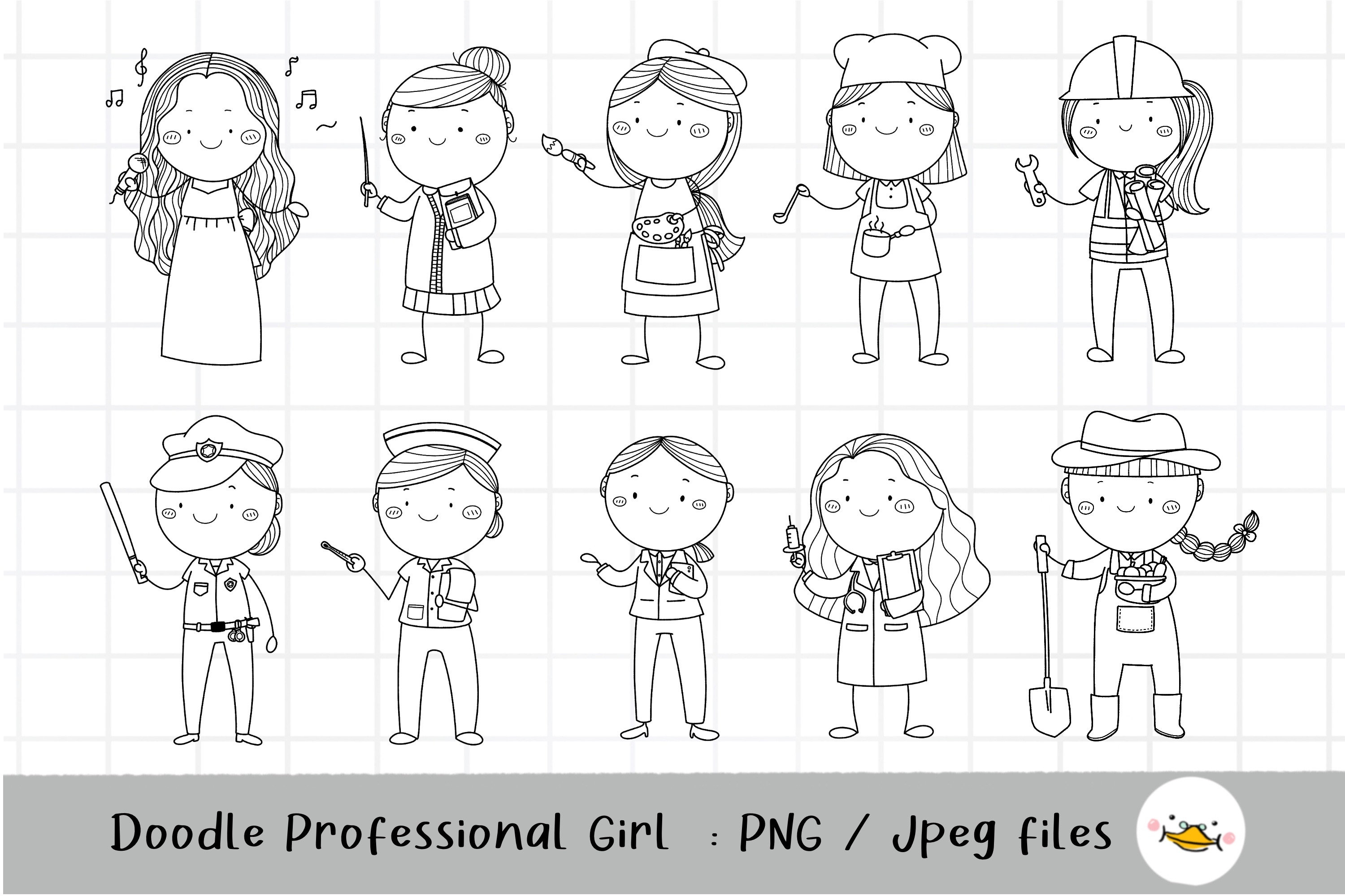 Professional Girl Clipart, Community Helpers Clipart, Occupations ...