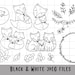 Family of Fox Clipart, Cute Fox, Dad & Mom, Woodland Animal, Outline ...