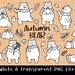 Autumn Bear Clipart, Fall Woodland Animals PNG, Autumn PNG, Pumpkin PNG ...