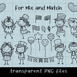 4th of July Kid Clipart, Funny USA Clipart, Independence Day, Fourth of ...