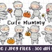 Cute Mummy Clipart, Cute Halloween Clipart, Ghost Clipart, Pumpkin PNG ...
