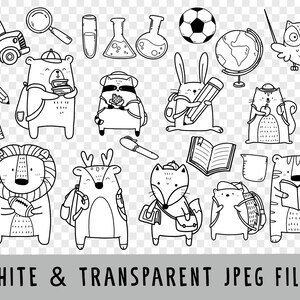 Woodland Animals Back to School Clipart, Woodland School Clipart ...