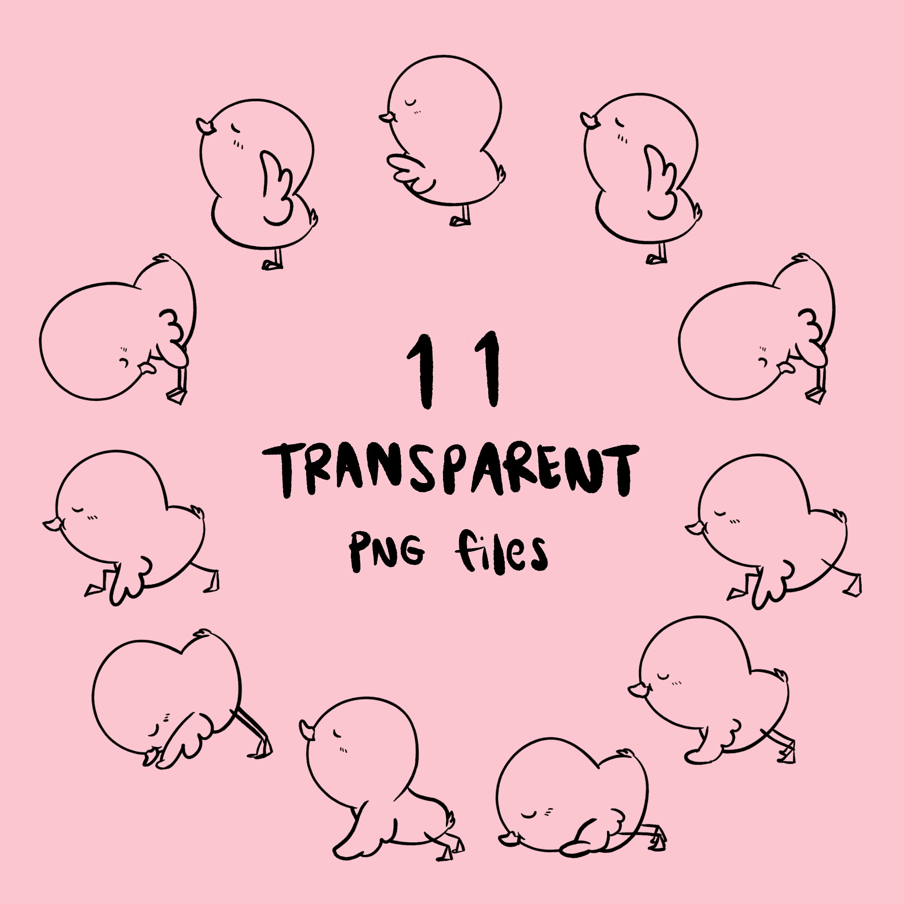 Yoga Duck Hand Draw Clipart / Sun Salutation / Yoga Post/ Cute Duck ...