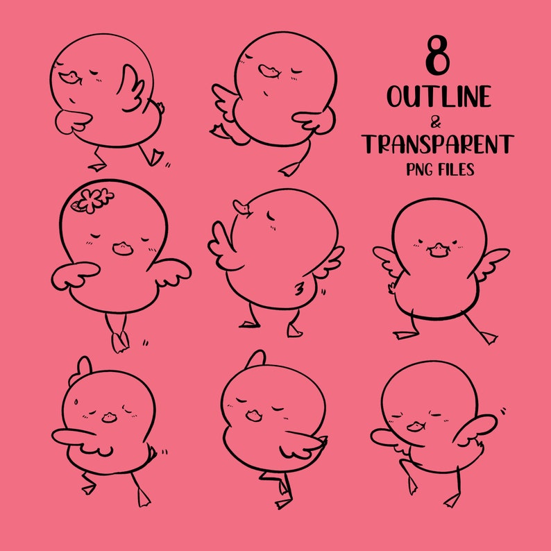 Cute Dancing Duck Hand Draw Clipart / Duck Lover/ Music /dance/funny ...