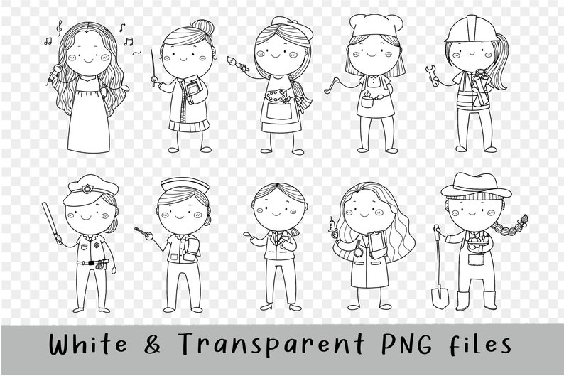 Professional Girl Clipart, Community Helpers Clipart, Occupations ...