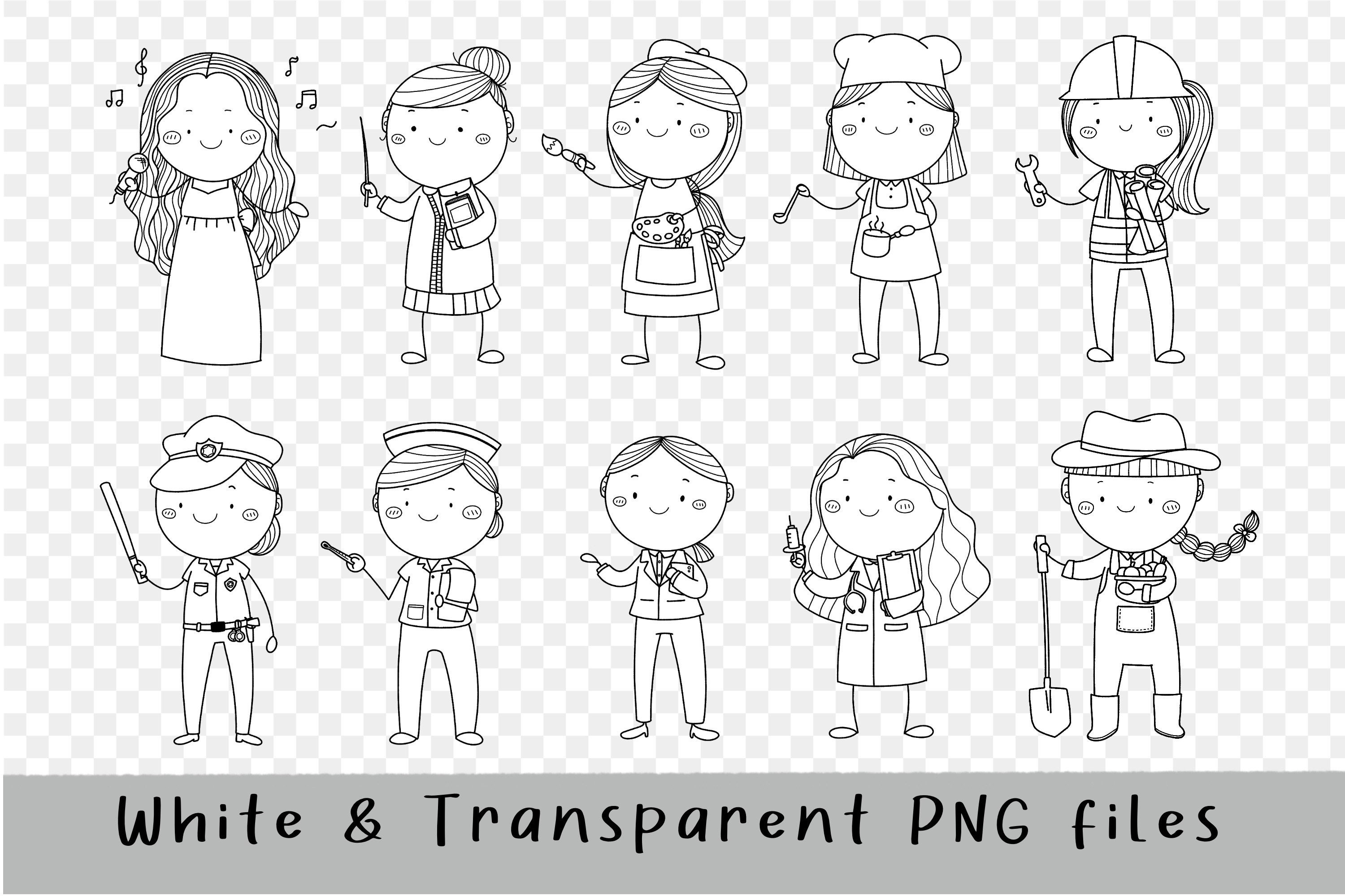 Professional Girl Clipart, Community Helpers Clipart, Occupations ...