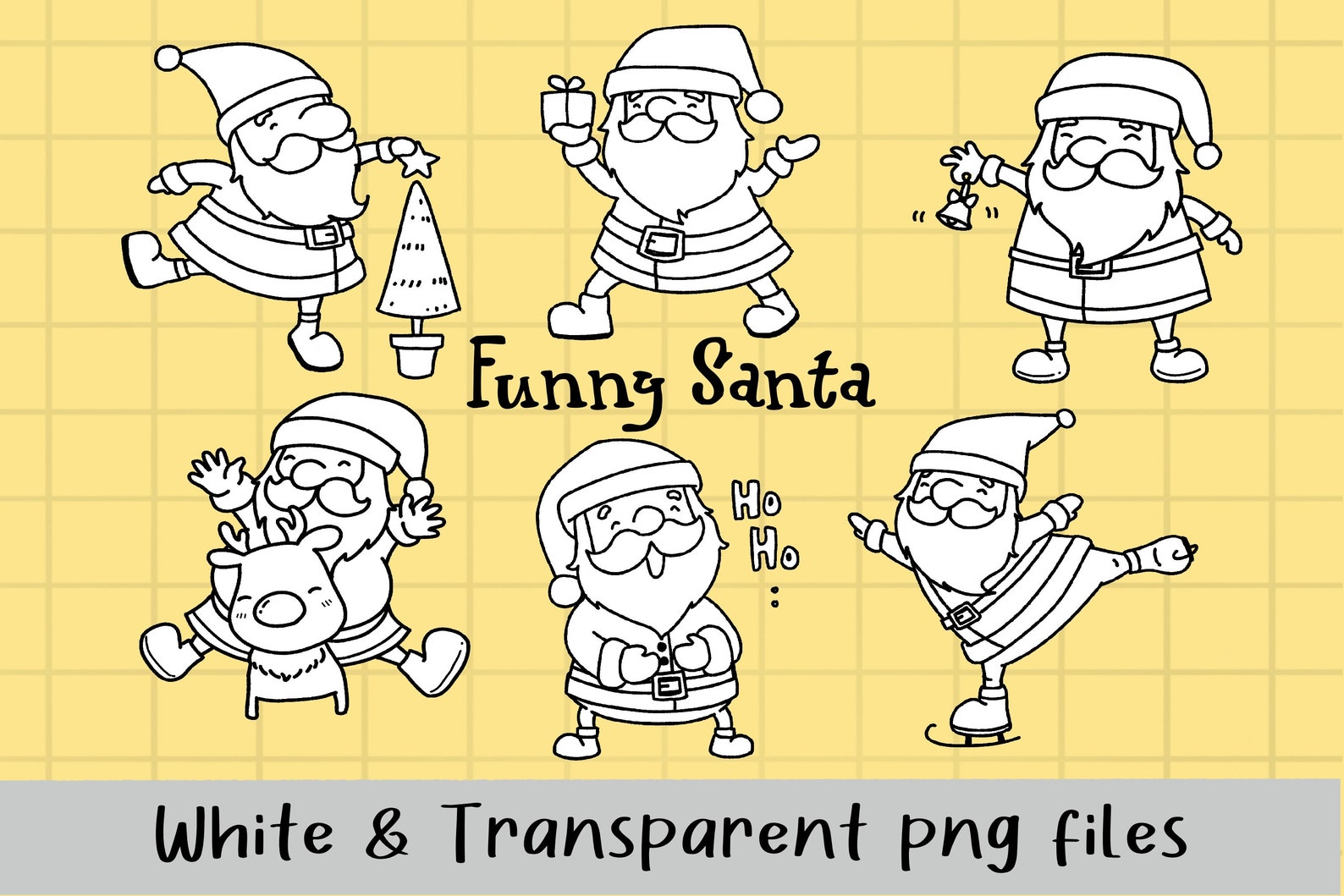Funny Santa Clipart, Cute Santa Claus Clipart, Merry Christmas Clipart ...