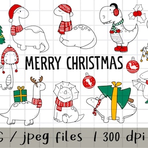 Christmas Dinosaur Clipart , Winter Dinosaur Clipart, Cute Dinosaur Png ...