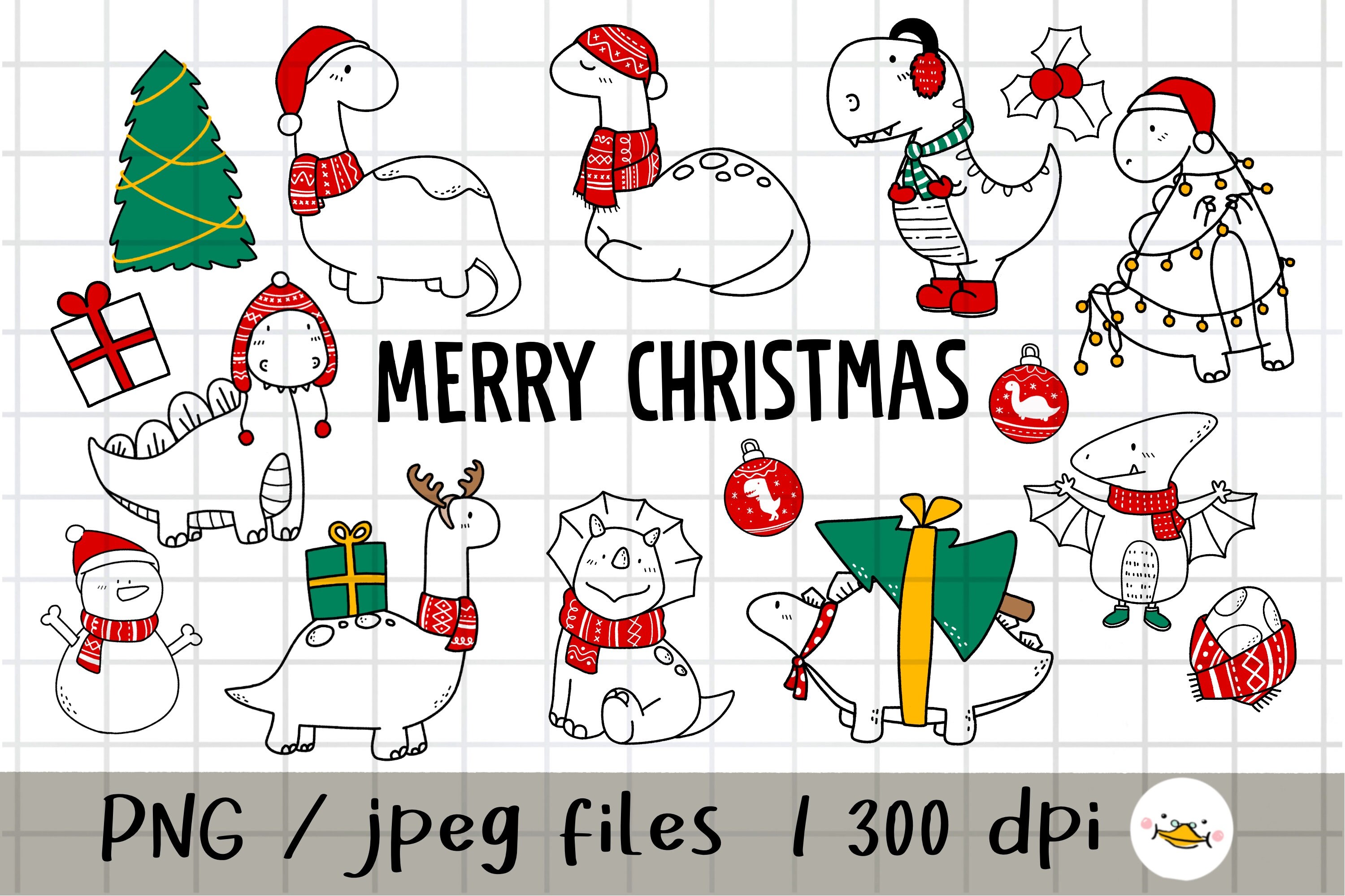 Christmas Dinosaur Clipart , Winter Dinosaur Clipart, Cute Dinosaur Png ...
