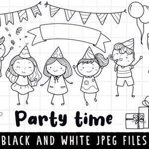 Kid and Party Thing Clipart, Birthday Party, New Year Party, Classroom ...