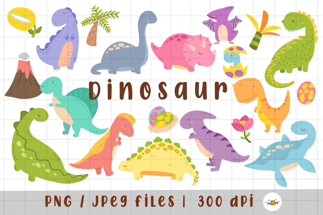 Dinosaur Clipart , DINOSAURS , Cute Dinosaur Clip Art , Doodle Drawing ...