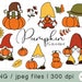 Gnome & Pumpkin Clipart, , Autumn Gnome, Cute Fall Gnome Clipart ...