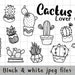 Doodle Cactus Cliparts, Succulent Clipart Set, House Plants Clipart ...