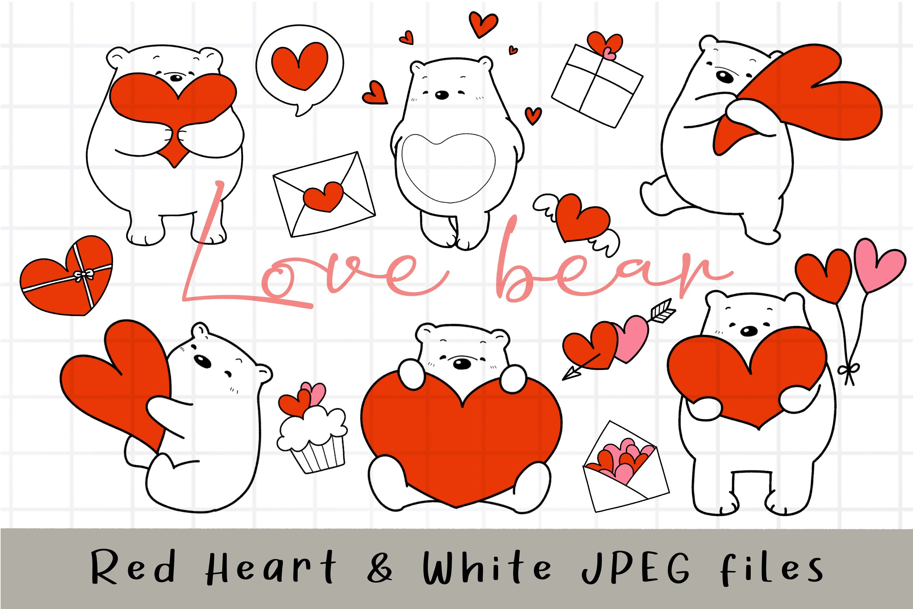 Love Bear Clipart, Valentine's Day Teddy Bear, Teddy Bear Clipart, Love ...