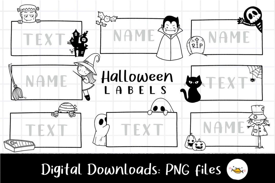 Halloween Label, Name Tag, Classroom Label, Student Name Tag, Teacher ...