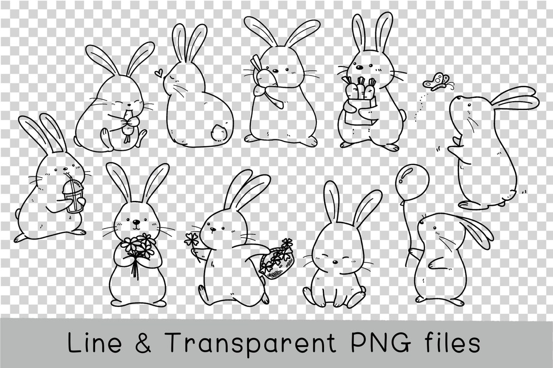 Cute Rabbit Clipart, Woodland Animals Clipart, Wild Cute Animal ...