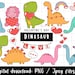 Love Dinosaur Clipart, Valentine's Day Dinosaur, Dinosaur Clipart, Love ...