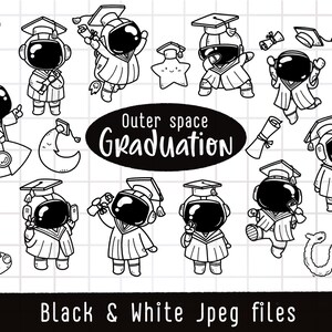 Astronaut Graduation Clipart, Outer Space Clipart, Planet, UFO ...